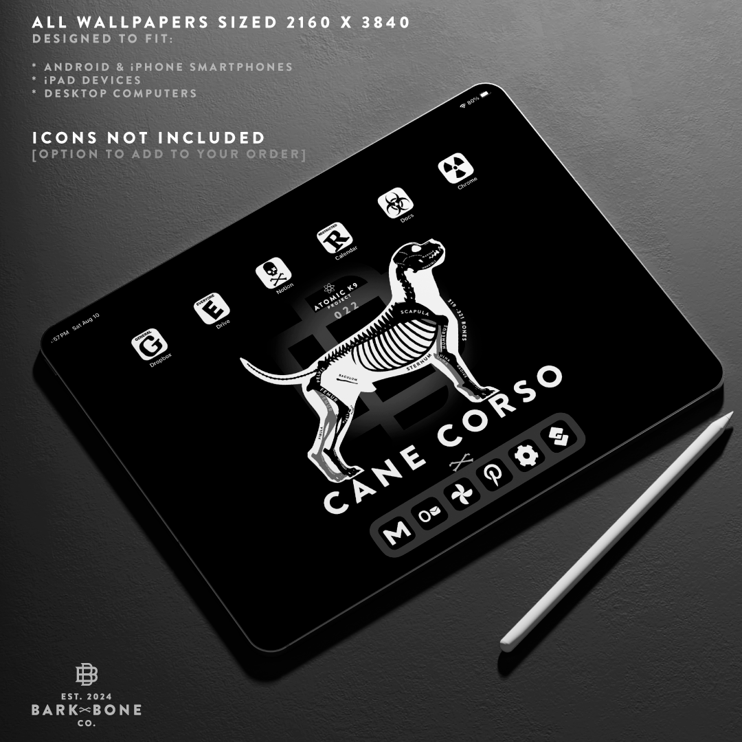 Boxer Bone Wallpaper Pack | Bark and Bone